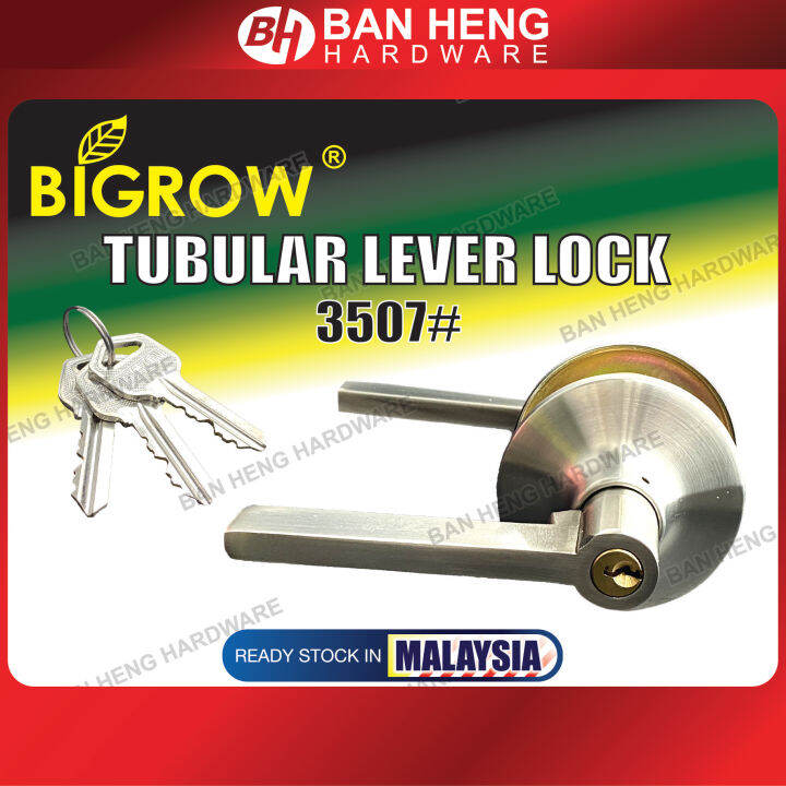 "BIGROW" TUBULAR LEVER LOCK 3507# | Lazada
