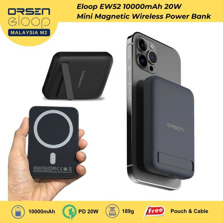 Orsen Eloop EW52 Magnetic Wireless Powerbank PD 20W 10000mAh Mini ...