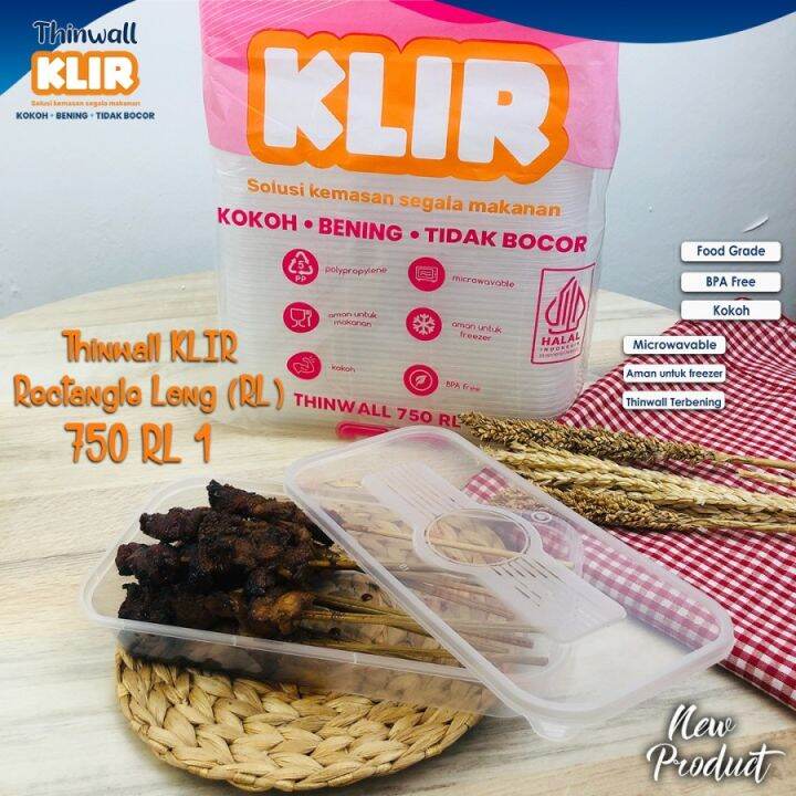 Thinwall KLIR Rectangle Long 750 ml (RL1) | Lazada Indonesia