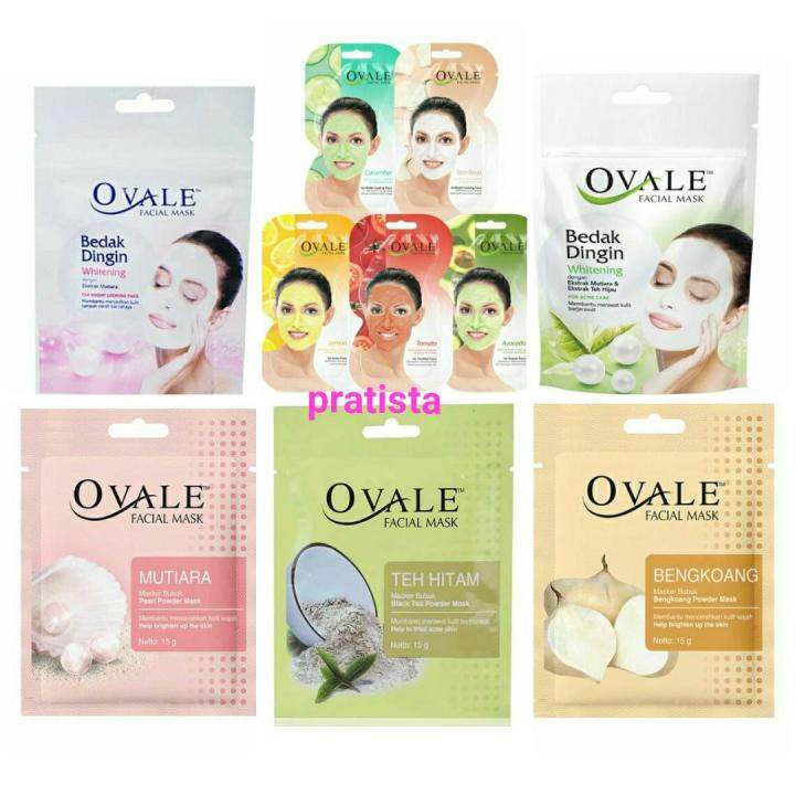 Ovale Facial Mask Powder Sachet - Masker Wajah Sachet Lemon Avocado ...
