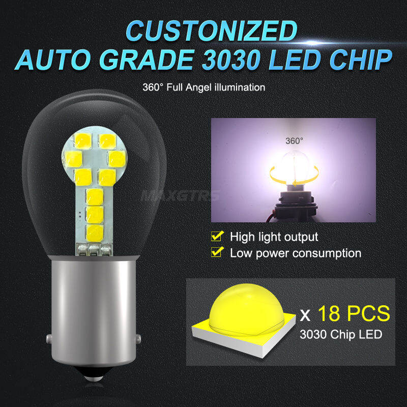 2x 1156 P21W BA15S BAU15S Led Bulb 1157 BAY15D P21/5W Led Car Turn ...