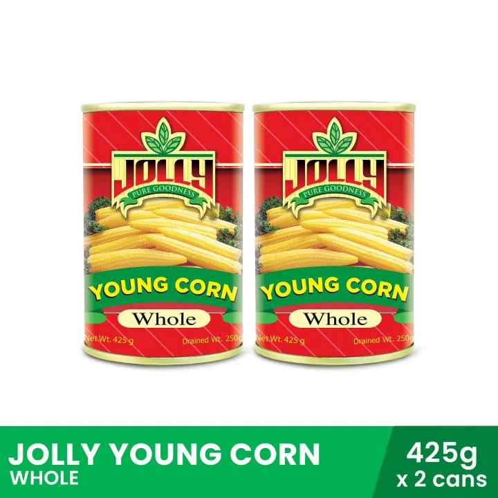 JOLLY Young Corn Whole 425g x 2 cans, healthy food, canned goods ...