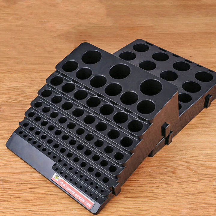 Black Drill Bit Storage Box Milling Cutter Drill Finishing Holder ...