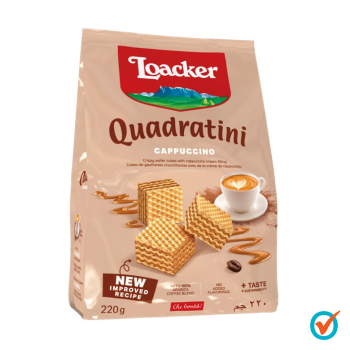 Loacker Quadratini Cappuccino 220gm | Lazada