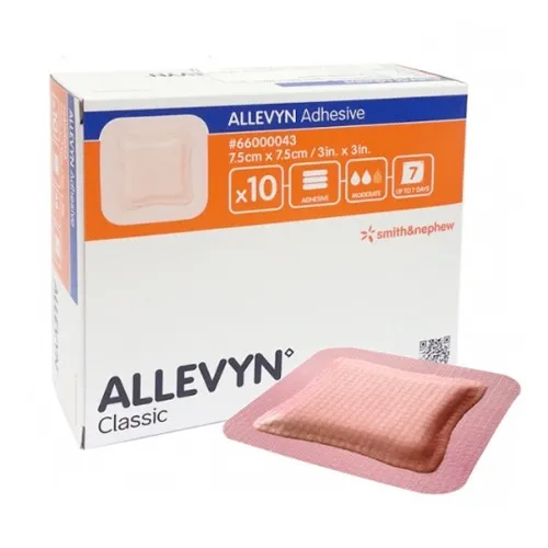 Smith & Nephew 66000043 - Allevyn Adhesive 7.5cm x 7.5cm, 10 Sheets ...