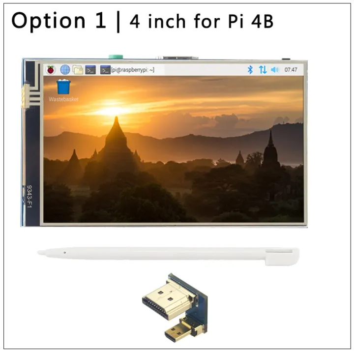 4 inch 3.5 inch Raspberry Pi 4 Touch Screen 800x480 IPS Backlight ...