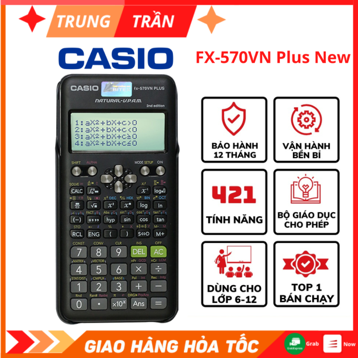 Máy tính Casio Fx-570VN Plus New ( 2nd Edition) Máy tính học sinh cầm ...