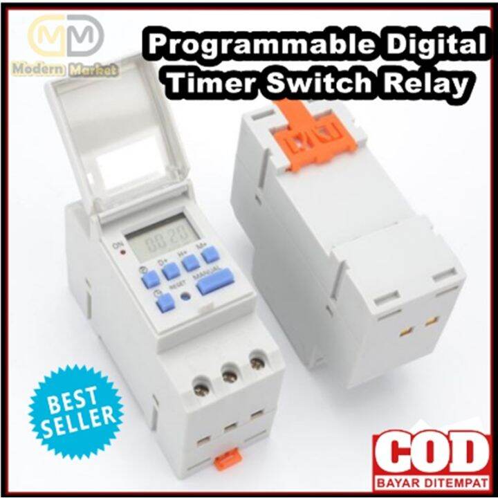 PROGRAMMABLE DIGITAL TIMER SWITCH RELAY 16A 220V/TIMER PROGRAMMABLE ...