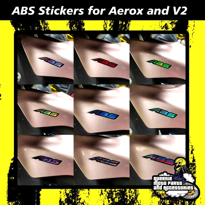 ABS Stickers Version 2 Hologram Decals Replacement Thai Look Aerox Nmax ...