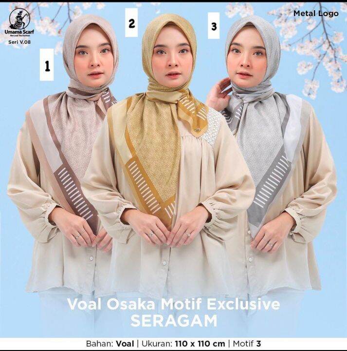 (V.08) OSAKA MOTIF EXCLUSIVE SERAGAM UMAMA SCARF | Lazada Indonesia