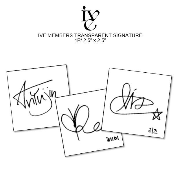IVE TRANSPARENT SIGNATURE STICKER | Lazada PH