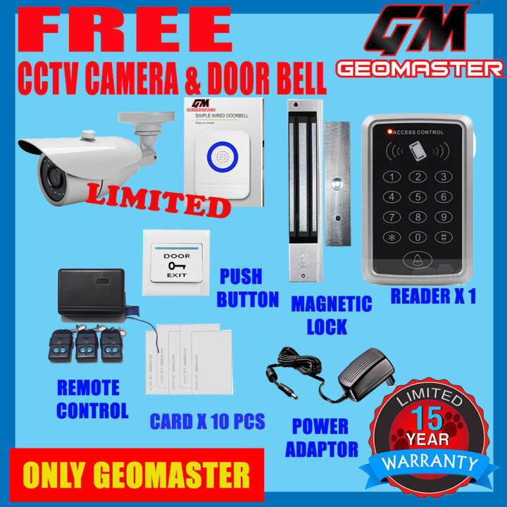 GEOMASTER DOOR ACCESS SYSTEM PACKAGE WITH REMOTE CONTROL | Lazada