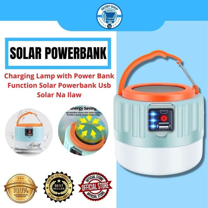 The new 2022 Original Solar Emergency Charging Lamp with Power Bank Function Solar Powerbank Usb ...