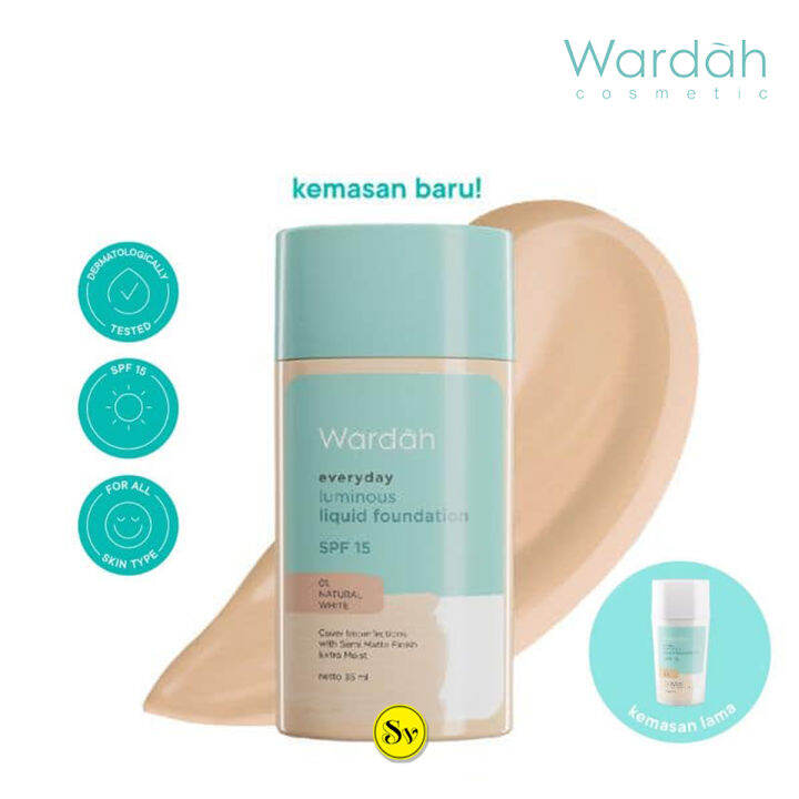 Wardah Everyday Luminous Liquid Foundation - Alas Bedak Wardah | Lazada ...