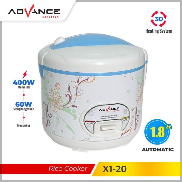 Rice Cooker Advance X1-20 1.8 Liter Penanak Nasi Serbaguna Magic Com ...