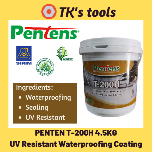 PENTENS Fleseal T-200H UV Resistant Waterproof Coating 4.5KG Penten ...