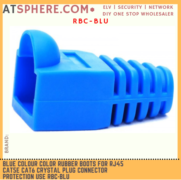 Blue Colour Color Rubber Boots for RJ45 Cat5e Cat6 Crystal Plug ...