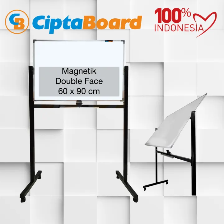 Papan Tulis Whiteboard Standing Magnet Double Face Cipta 60 x 90 cm ...