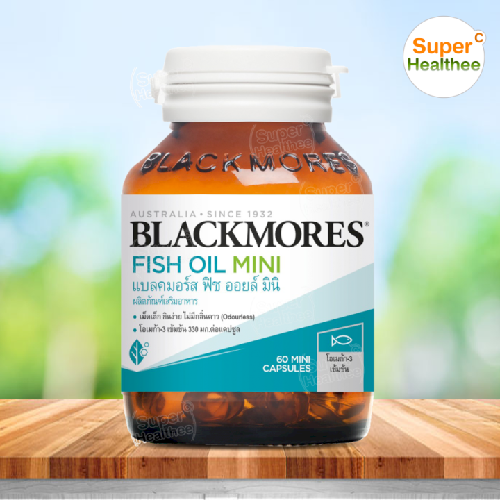 Blackmores odourless fish oil mini 60 แคปซูล แบลคมอร์ส ฟิช ออยล์ น้ำมัน ...
