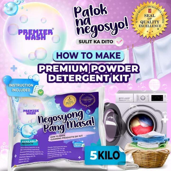 PREMIUM POWDER DETERGENT KIT 5 KILO with Oxybleach - PREMIER WASH | Lazada PH