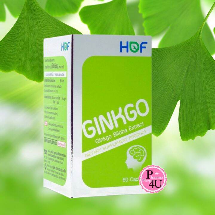 HOF Ginkgo Biloba Extract ฮอฟ สารสกัดจากใบแป๊ะก๊วย (ผลิตภัณฑ์เสริมอาหาร ...