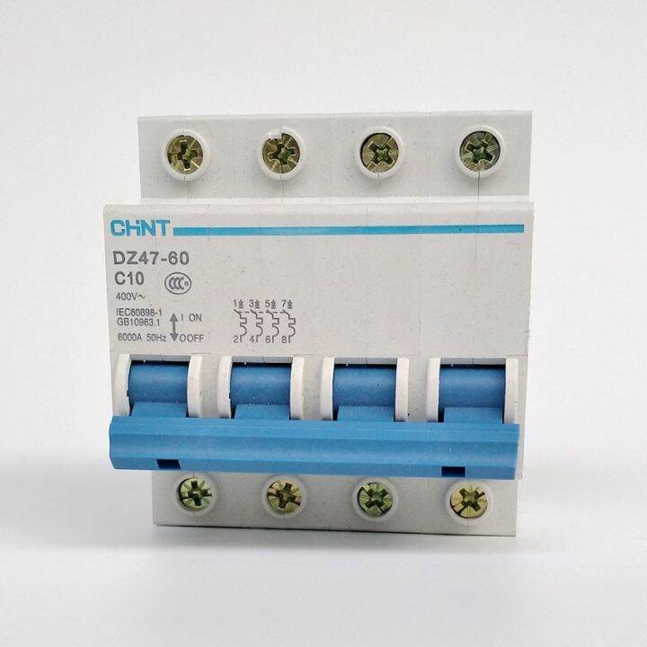 [ZHI DONG] CHINT C45N Mini Circuit Breaker DZ47 60 4P C10A 400V MCB ...