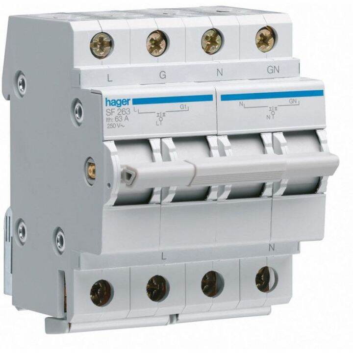 Hager COS MCB CHANGE OVER SWITCH 2 POLE 63A I-0- Ii SF263 | Lazada ...