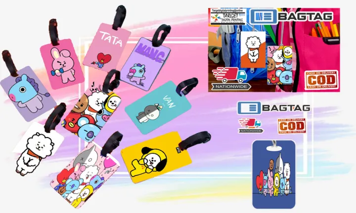 Top Korean Chibi BAG TAG I LUGAGE TAG I 2x3inch SIZE I PVC PRINT I HIGH ...