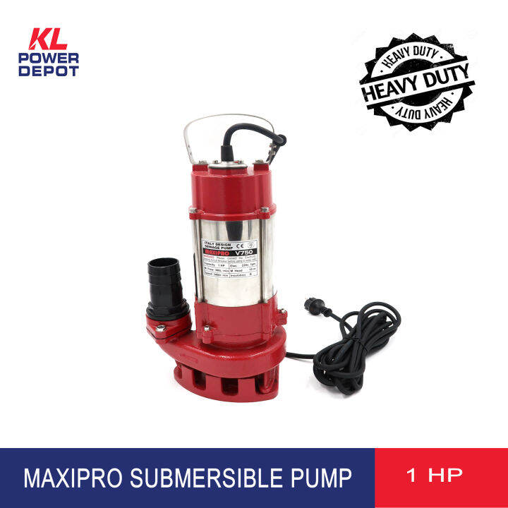 Maxipro Submersible Pump V750 (Sewage Type) 1 HP | Lazada PH