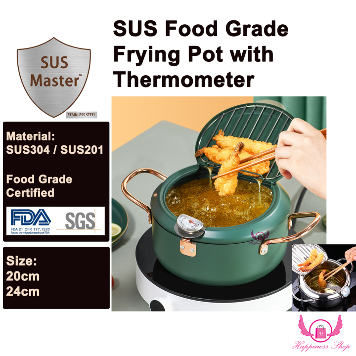 SUS Master SUS304 Stainless Steel Frying Pot Deep Frying Pot SUS201 SUS ...