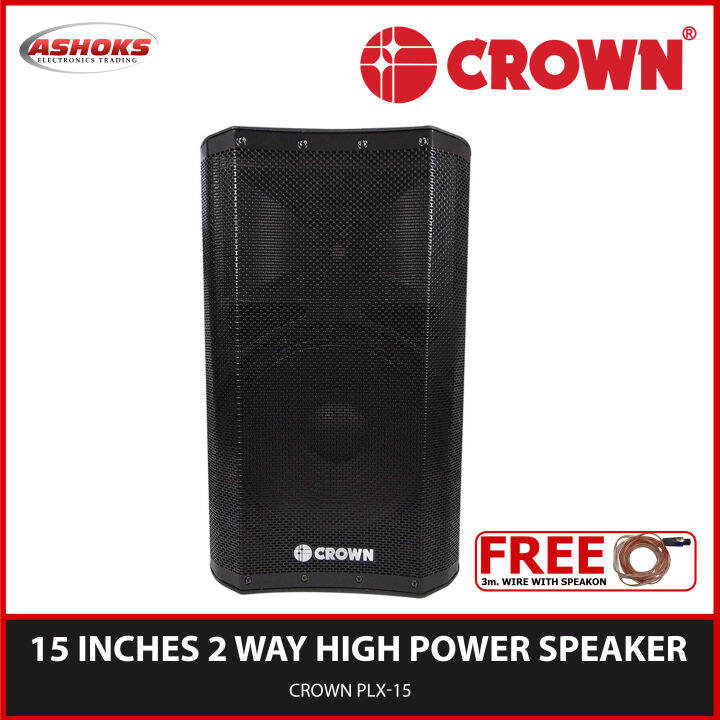 Crown PLX 15 Speaker / 2 WAY Professional / 15 inch Speaker / Crown ...