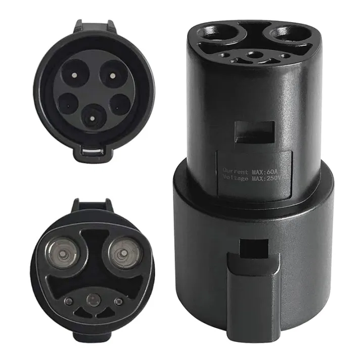 SAE J1772 Type 1 to Tesla EVSE EV Charger Car Charging Station Adapter ...