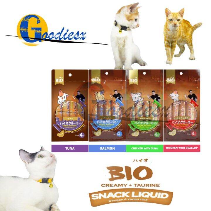 Bio Creamy Treat Snack Kucing Bio Liquid Creamy 15gr | Lazada Indonesia