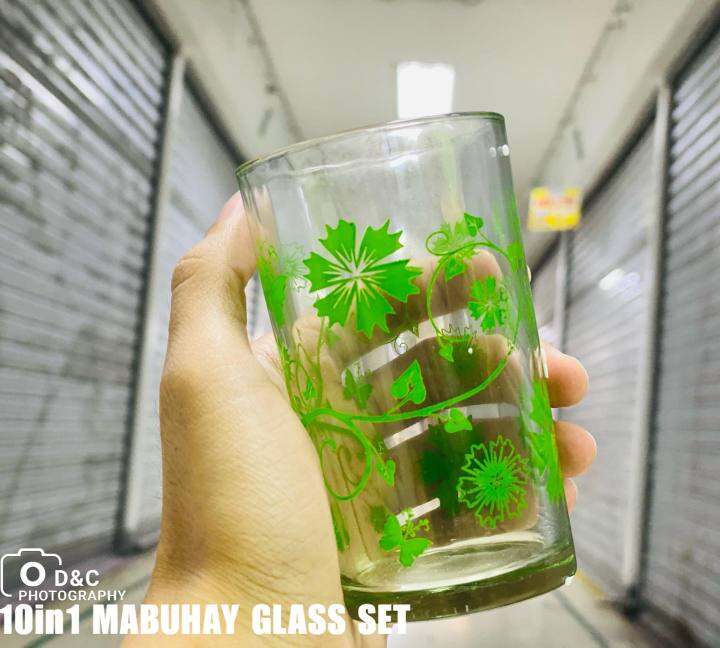 GLASSWARE SET OF 10PCS GLASS FOR DRINKING SUPER MAKAPAL AND AFFORDABLE ...