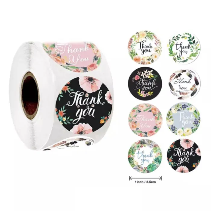 Self-adhesive label sealing packaging label Thank you sticker | Lazada PH