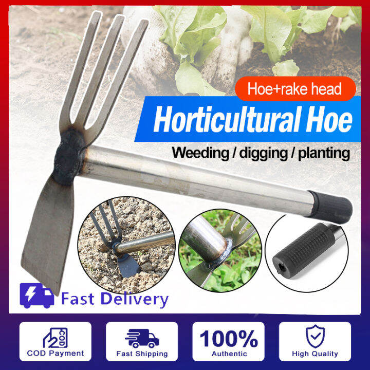 Weeding Hoe Rake Nail rake Farm Tool Portable Garden Weeding Scarifier ...