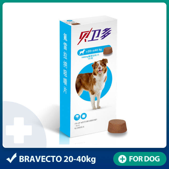 Bravecto Large Dog for 20 - 40kg (1 chewable tablet) / Ticks & Fleas Treatment Exp: Mar.2024 ...