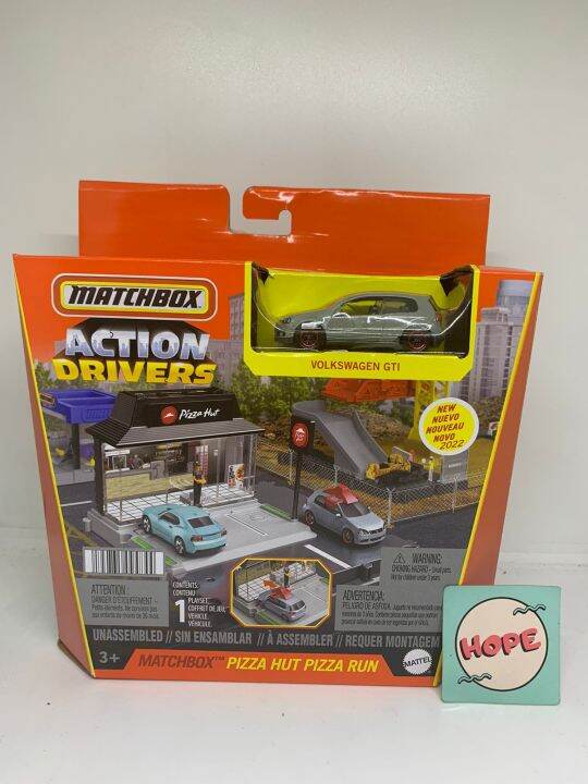 Matchbox Action Drivers Pizza Hut Pizza Run Volkswagen GTI Set Original ...