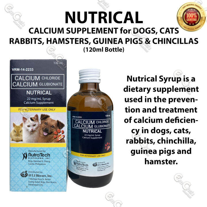 Nutrical 120ml Calcium Supplement Deficiency in Dogs, Cats, Rabbits, Hamster, etc (amed)(smpt ...