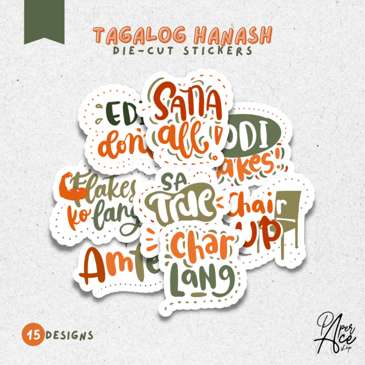 15 pcs. tagalog hanash stickers filipino sana all slap soil | Lazada PH