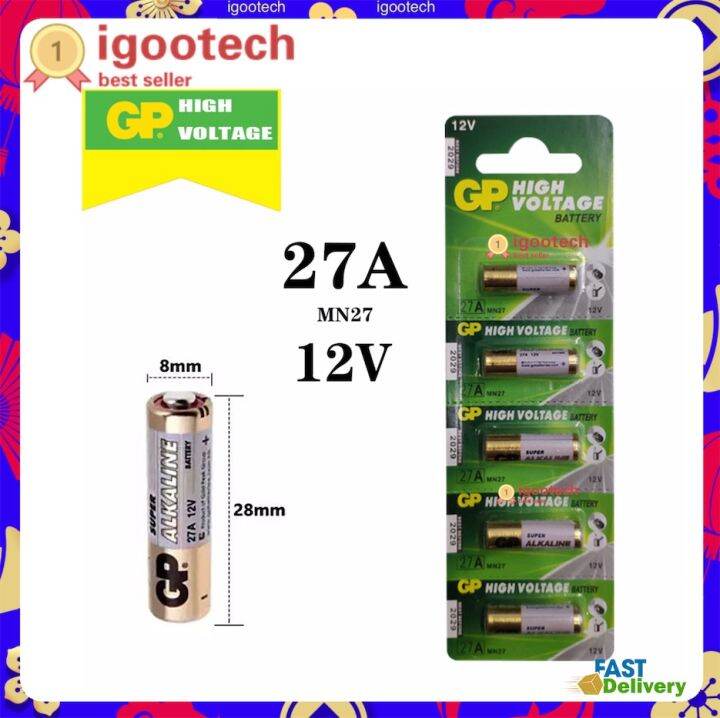 Rabbit Mall GP 23A 27A 12V 5 ก้อน ถ่านรีโมท ถ่าน 23A 27A 12v นาฬิกาปลุก กล้อง Super Alkaline ...
