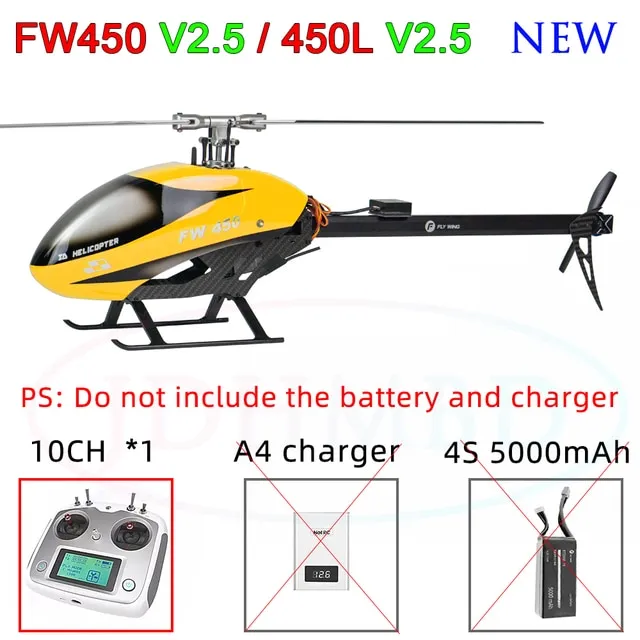 FLYWING FW450 V2.5 RC 6CH 3D FW450L Smart GPS Helicopter RTF H1 Flight Control Brushless Motor ...