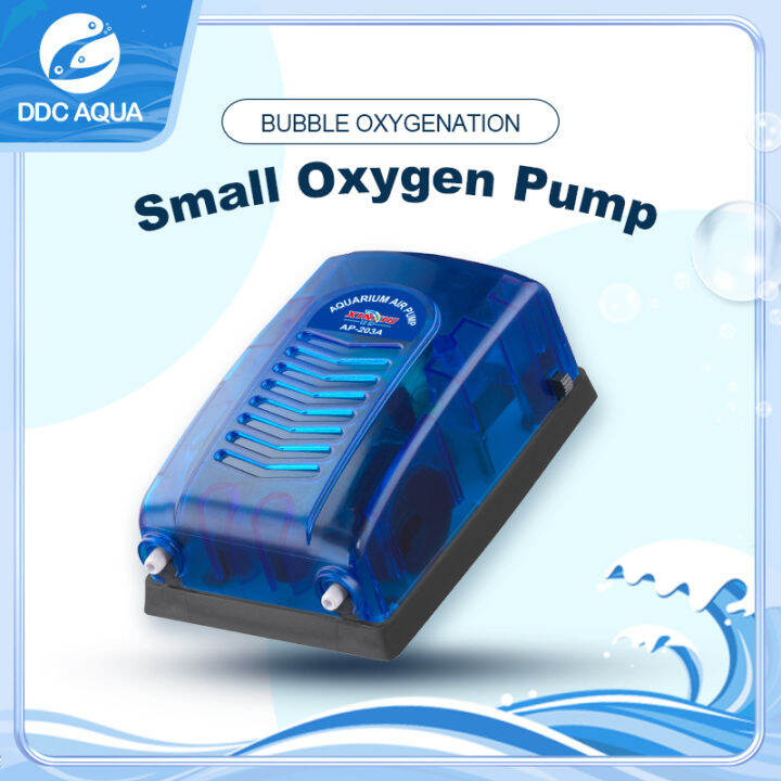 【DDC AQUA】Aquarium Air Pump Oxygen Pond Aerator Water Fish Tank Silent ...