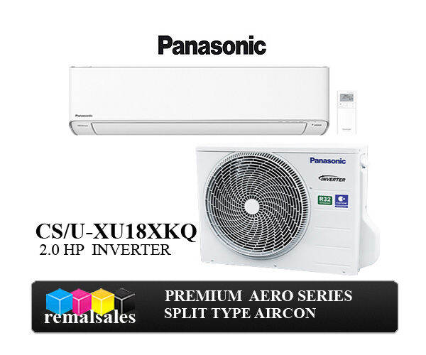 PANASONIC CS/CU-XU18XKQ 2.0hp Aero Premium Inverter Wall Type Aircon ...