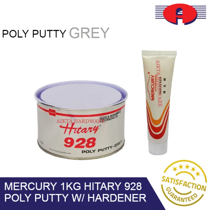 MERCURY 1KG/4KG HITARY 928 POLY PUTTY GREY | Lazada