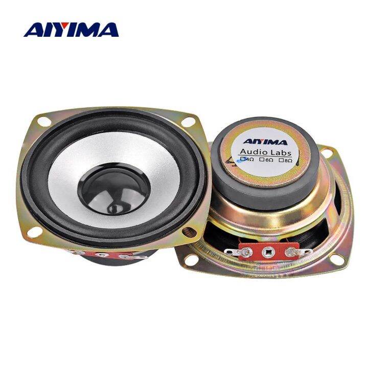۩ AIYIMA 2Pcs 3 Inch Portable Audio Full Range Speaker 4 Ohm 5W Home Theater Neodymium KTV ...