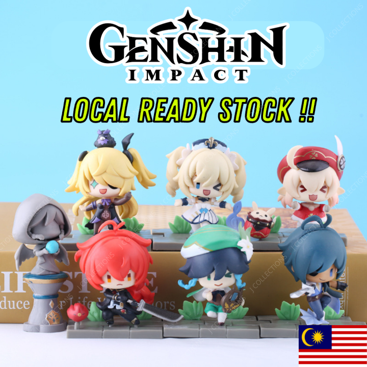 Genshin Impact Figure Mini Collection Klee Venti Kaeya Diluc Barbara ...