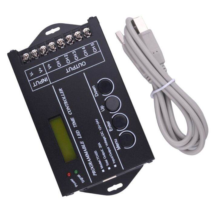 TC420 RGB LED Controller Timer Programmable Timer for 5 Channel Lights ...