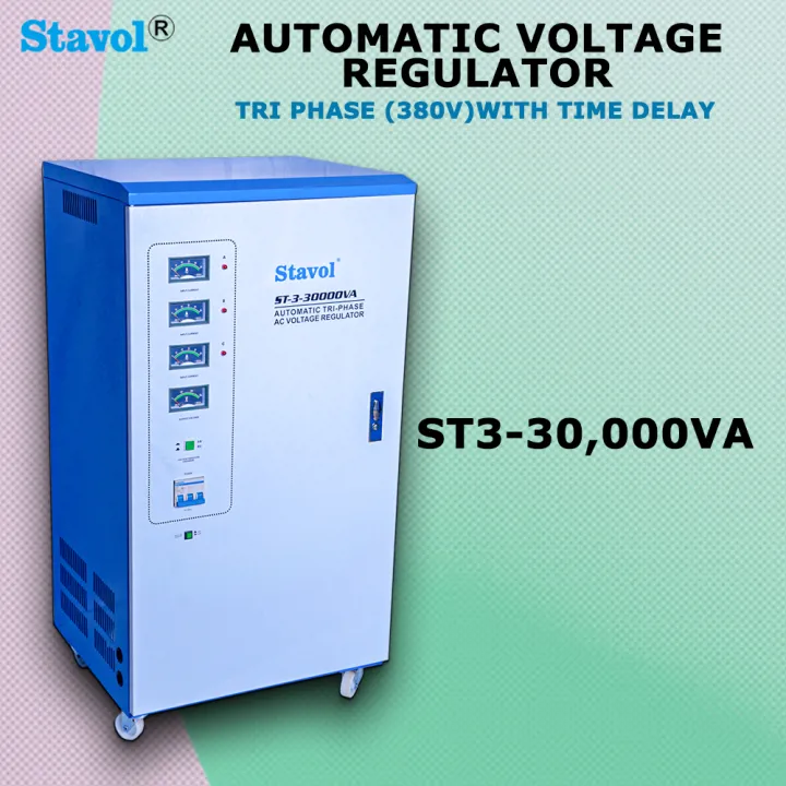 STAVOL AUTOMATIC VOLTAGE REGULATOR TRI-PHASED AVR ST3-30,000VA 380V ...