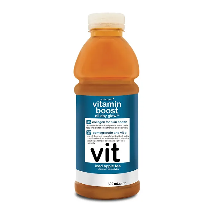 Vitamin Boost 600ml All Day Glow Iced Apple Tea Vitamin Drink (Pack of ...
